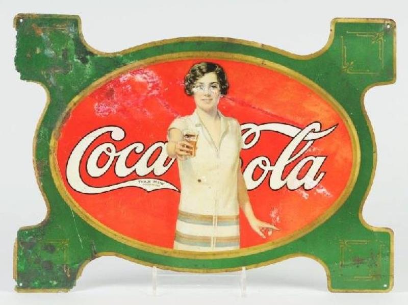 Tin Coca-Cola Turtle Sign with Girl Value & Price Guide