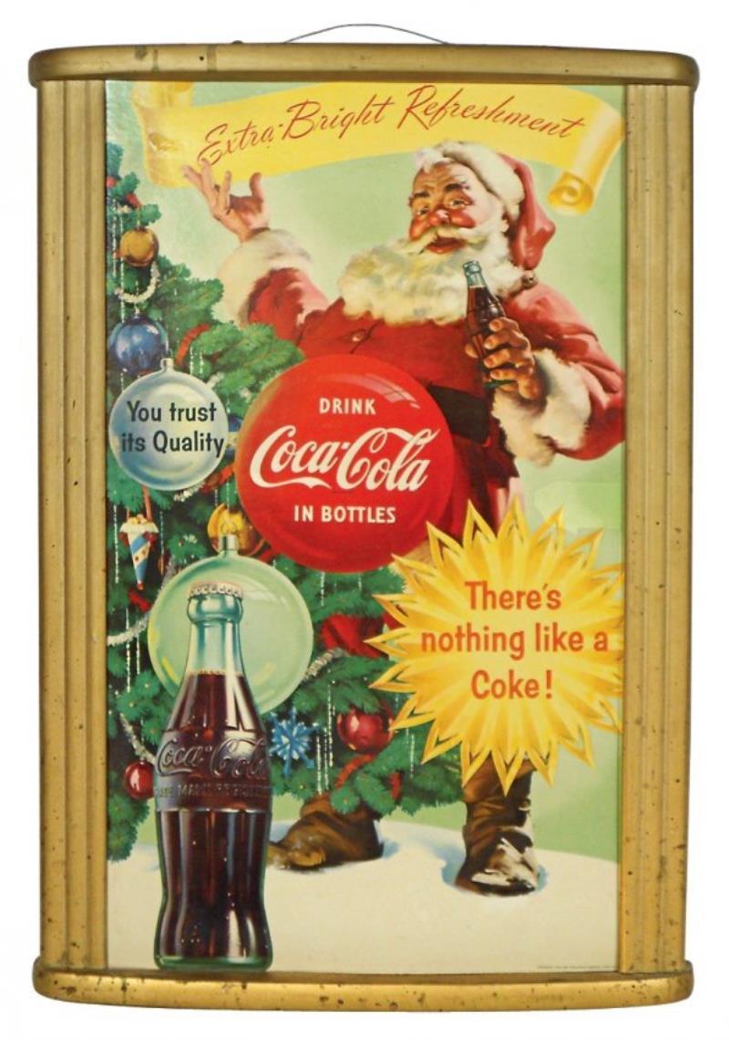 Coca-Cola cdbd sign in original gold wood frame, Value & Price Guide