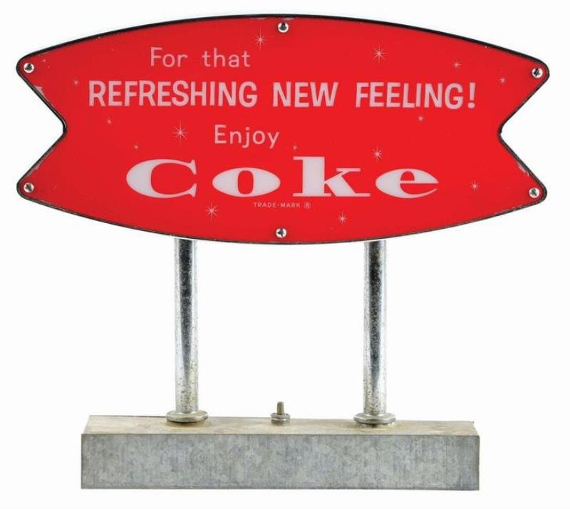 LIGHT-UP COCA-COLA CLOCK COUNTER TOP SIGN Value & Price Guide