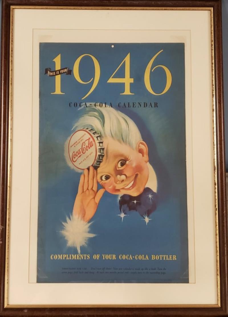 1946 Large Coca-Cola Sprite Boy Poster Value & Price Guide