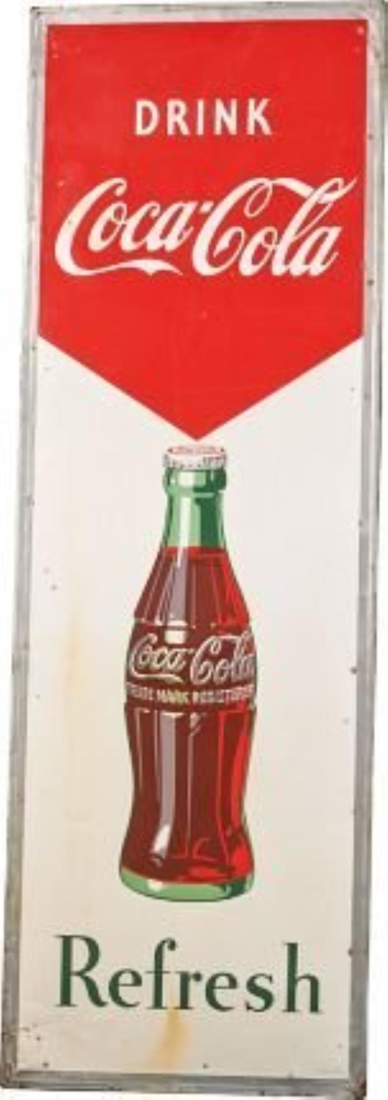 Coca Cola Single-Sided Metal Self-Framed Sign Value & Price Guide