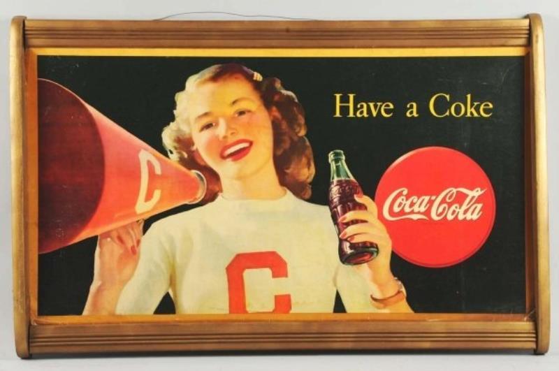 Cardboard Coca-Cola Poster with Gold Kay Frame Value & Price Guide