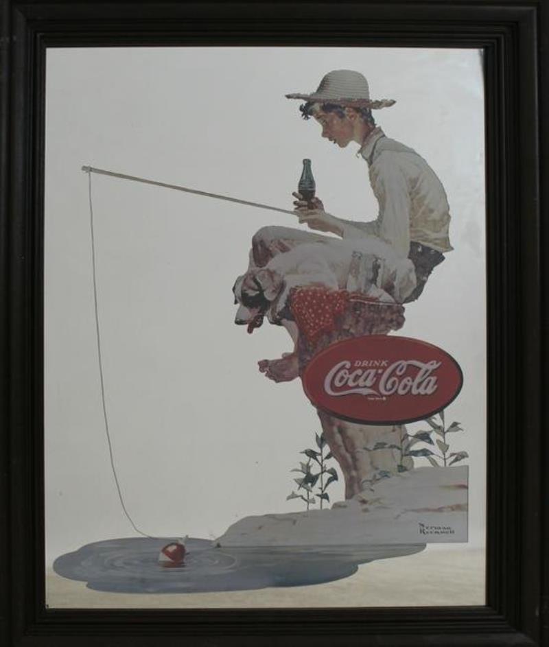 Coca-Cola calendar, Norman Rockwell illustration "Out Value & Price Guide