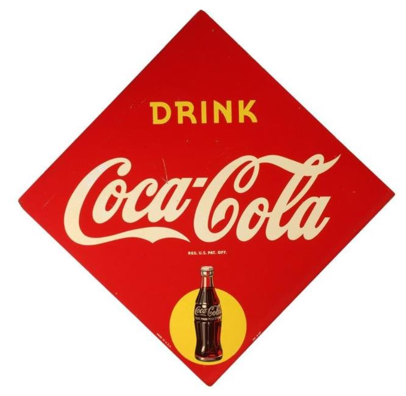1946 Coca - Cola Masonite Sign Value & Price Guide
