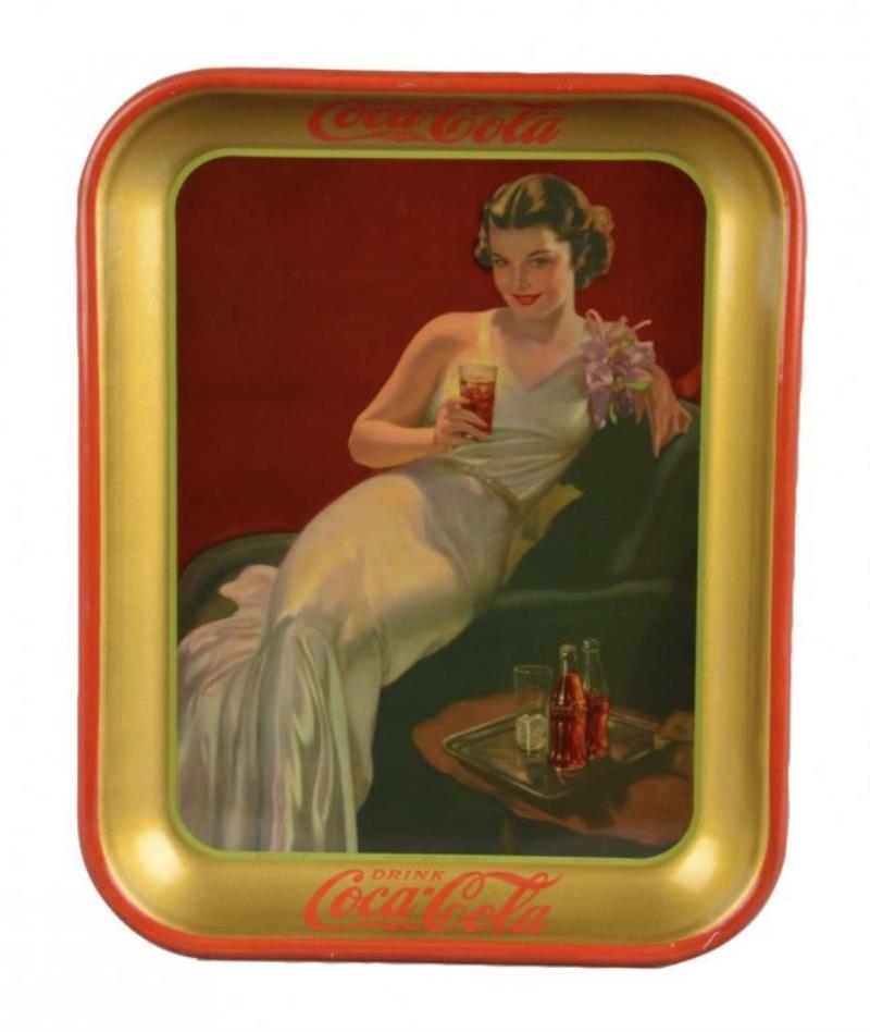 1936 Hostess Girl Coca-Cola Serving Tray Value & Price Guide