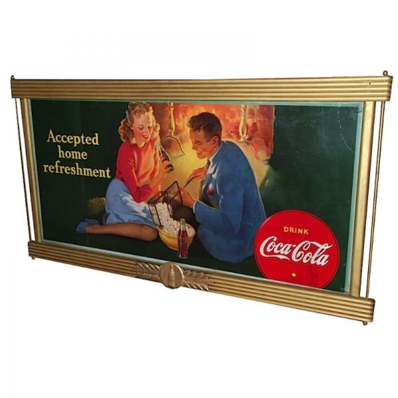 1942 Coca - Cola Cardboard Poster Value & Price Guide
