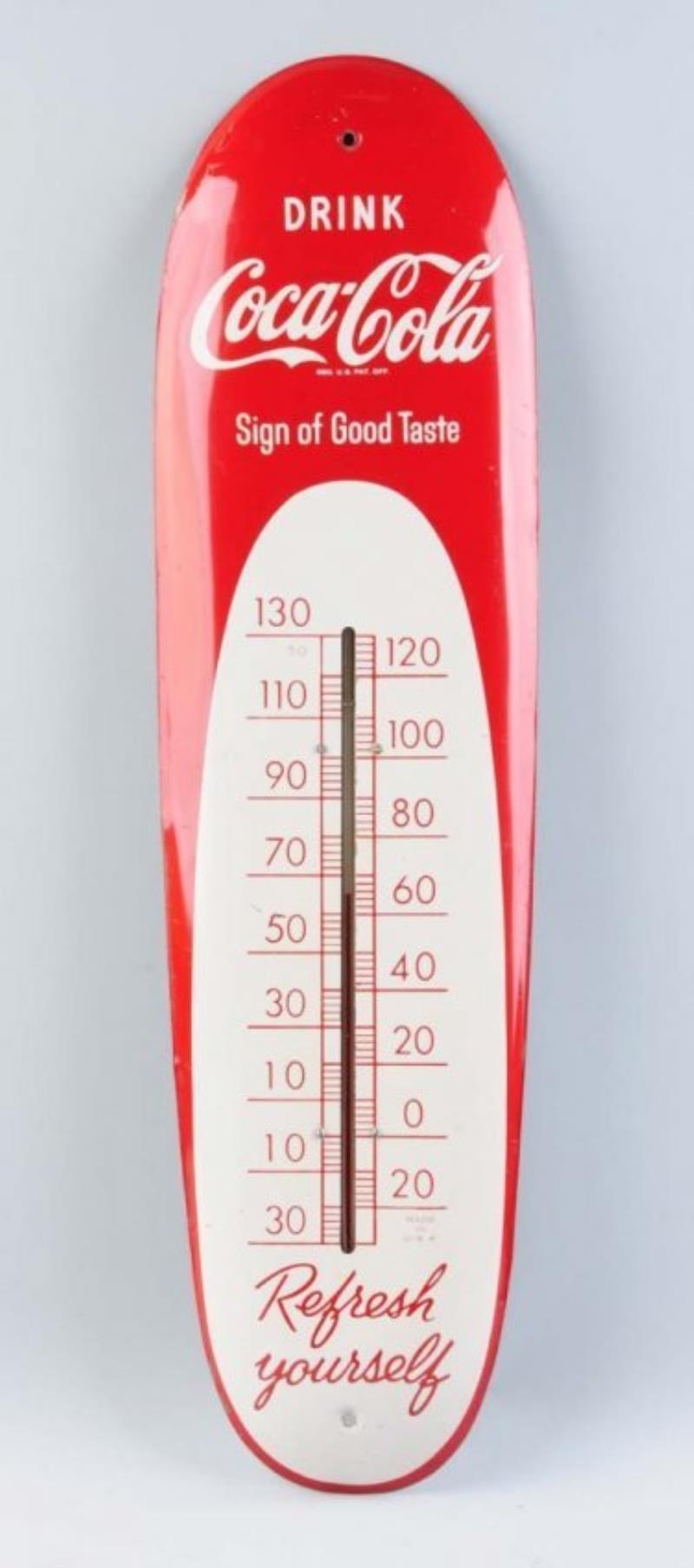 1950’s Coca Cola Tin Thermometer Value & Price Guide