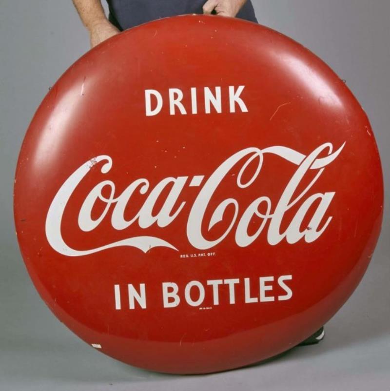 Drink Coca Cola Round Disc Icon Porcelain Sign Value & Price Guide