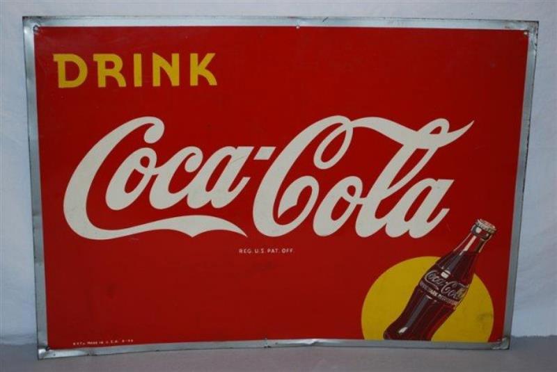 COCA-COLA LARGE CIRCLE AND LATTICE SIGN Value & Price Guide