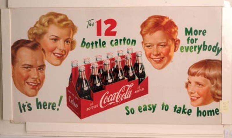 1951 Coca-Cola two sided cardboard sign Value & Price Guide
