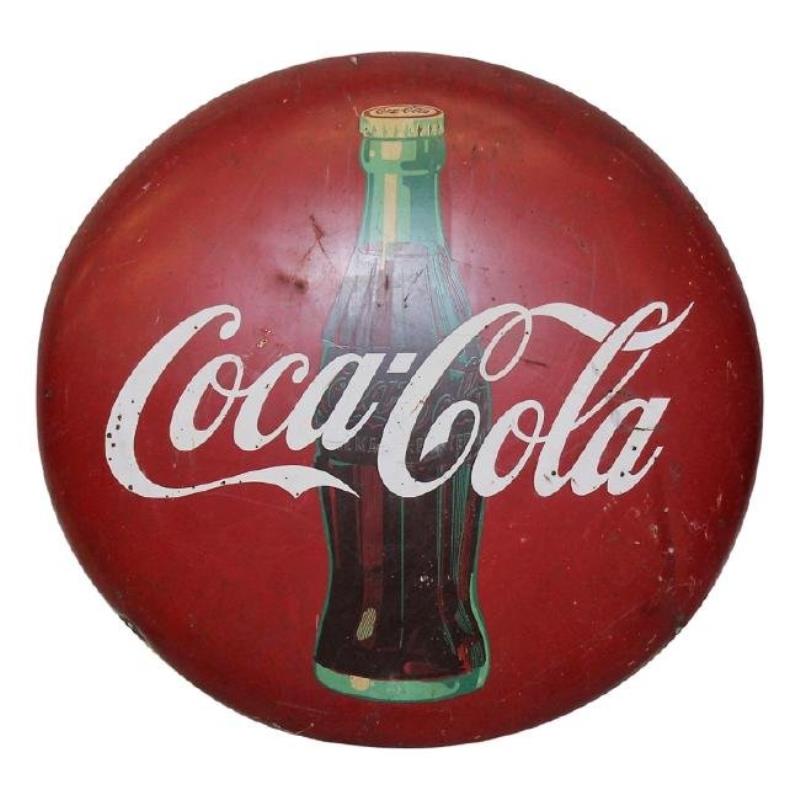 COCA-COLA LARGE CIRCLE AND LATTICE SIGN Value & Price Guide