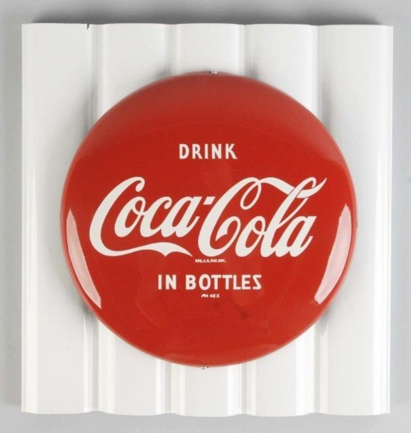 Coca-Cola Button Sign Porcelain Fluting Value & Price Guide
