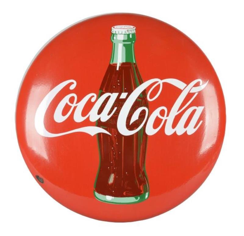 Coca-Cola Red Porcelain Button Sign Value & Price Guide