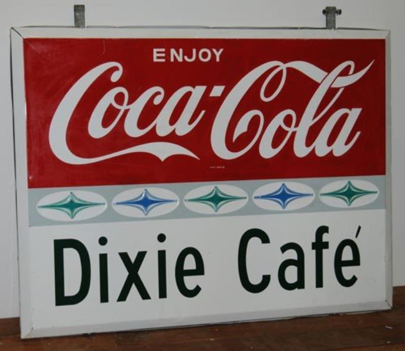 1960'S 2-SIDED METAL OUTDOOR COCA-COLA ARROW SIGN Value & Price Guide