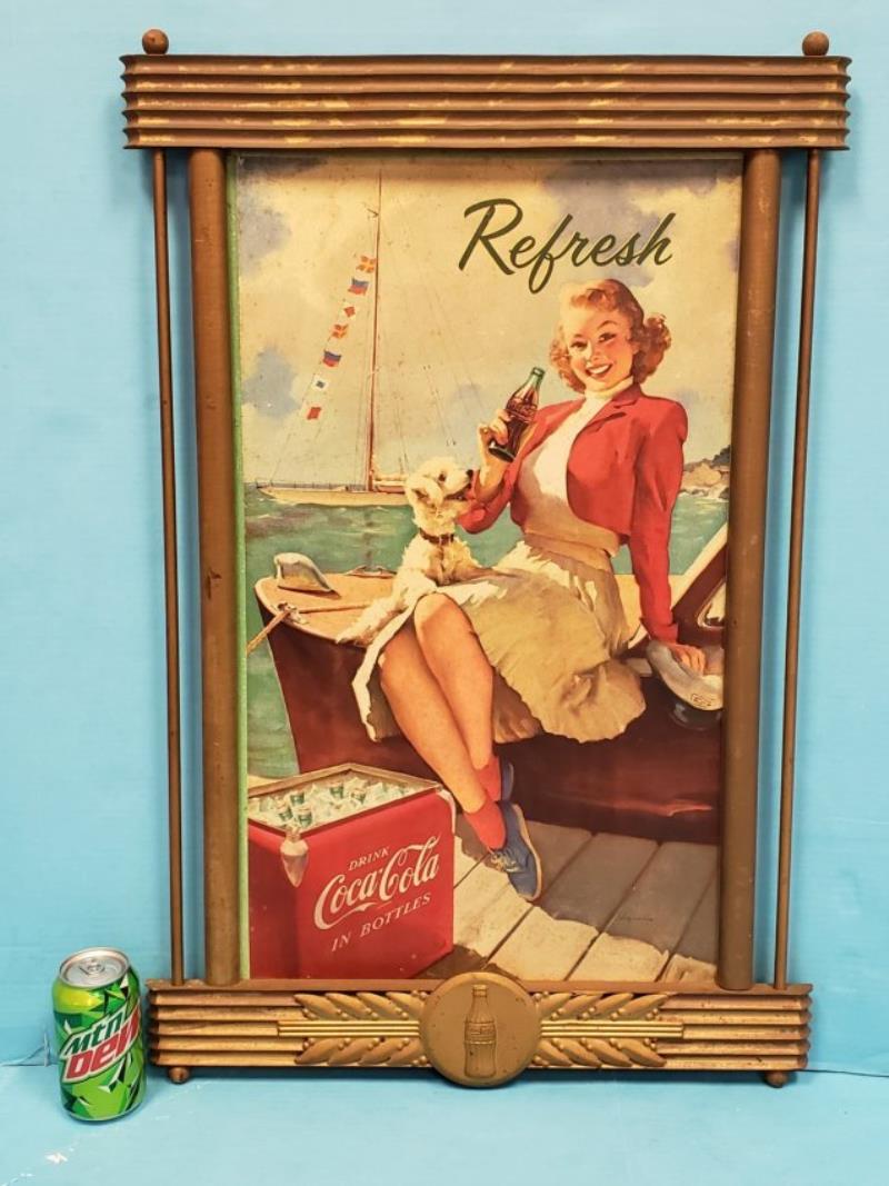 1954 Coca-Cola cardboard sign Value & Price Guide