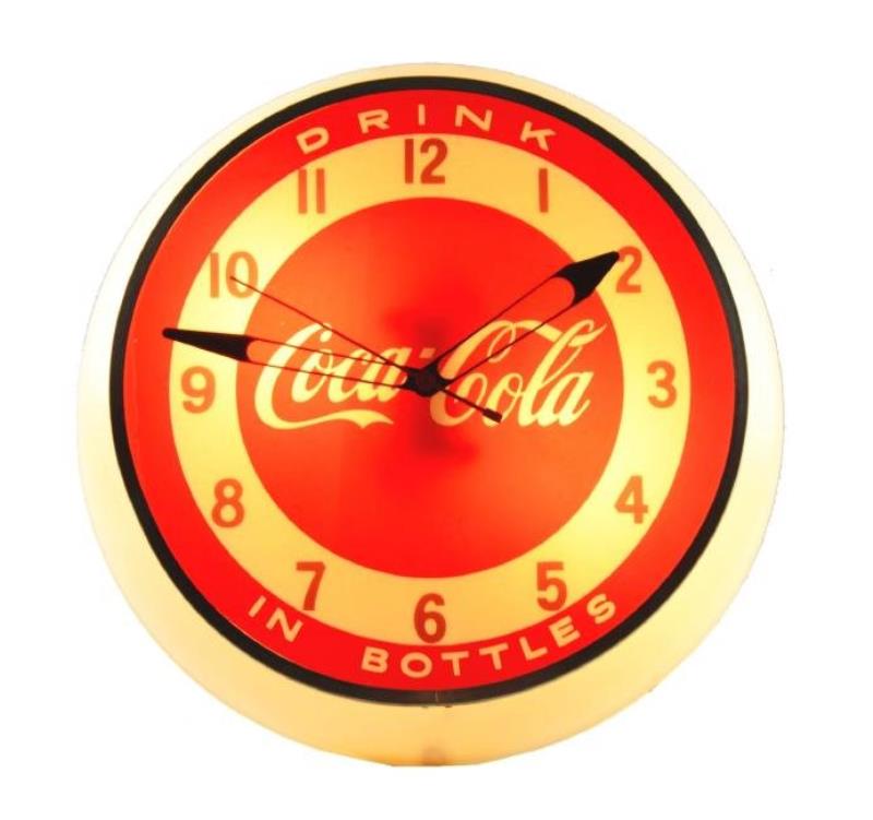 1950's Coca-Cola Plastic and Metal Lighted Clock Value & Price Guide