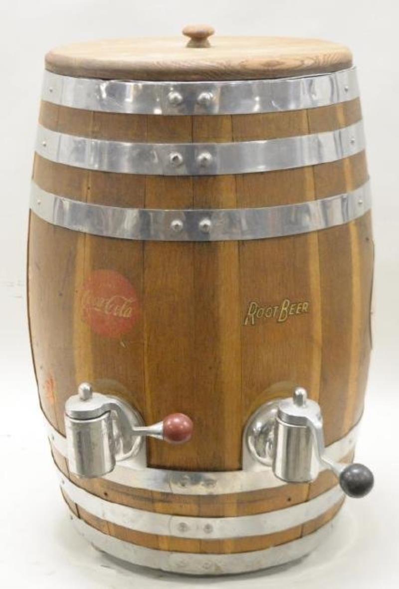 Wooden Coca-Cola Beverage Dispenser Barrel Value & Price Guide