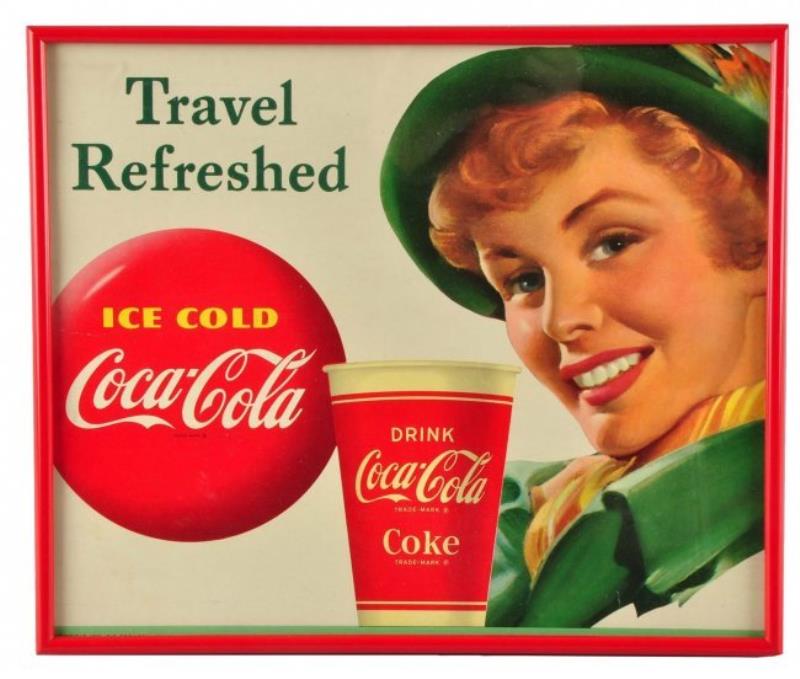 1951 Small Coca - Cola Cardboard Sign Value & Price Guide