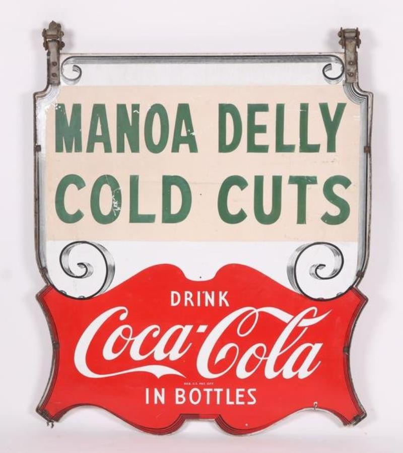 Large Enameled Coca-Cola Hanging Store Sign Large Value & Price Guide