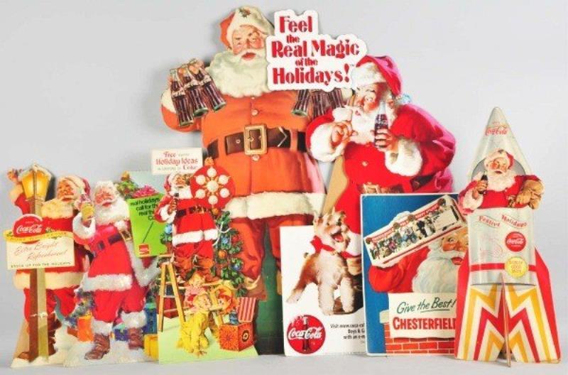 1955 Small Coca - Cola Santa Easel Back Value & Price Guide