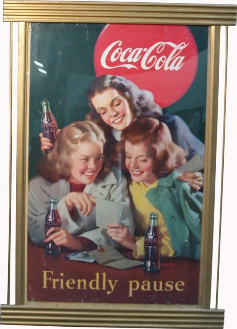 Coca-Cola Lithograph In Frame Value & Price Guide