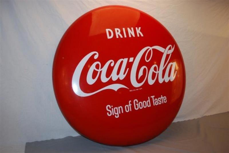 1948 COCA-COLA SIGN OF GOOD TASTE BUTTON Value & Price Guide