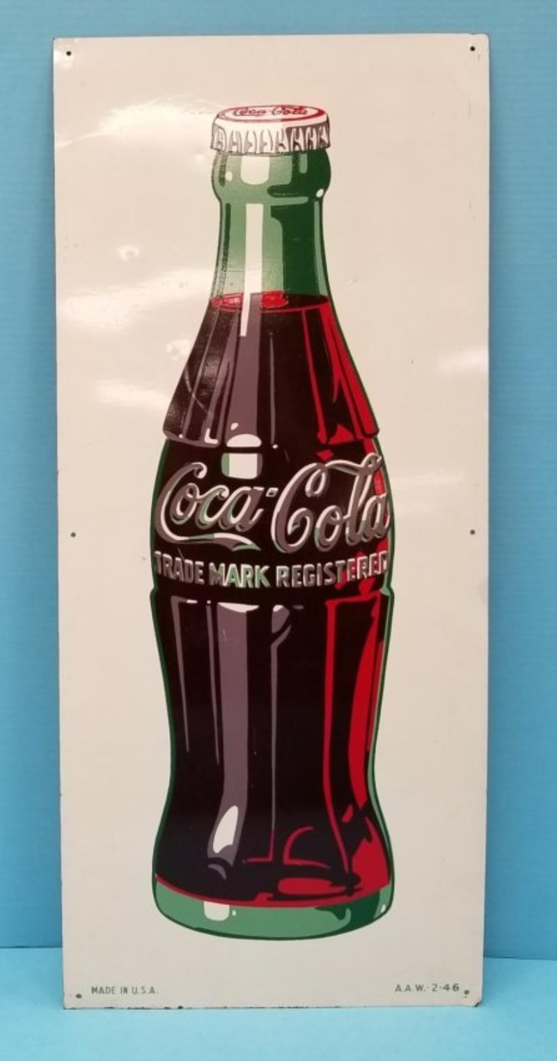 COCA-COLA TIN SIGN 1946 Value & Price Guide