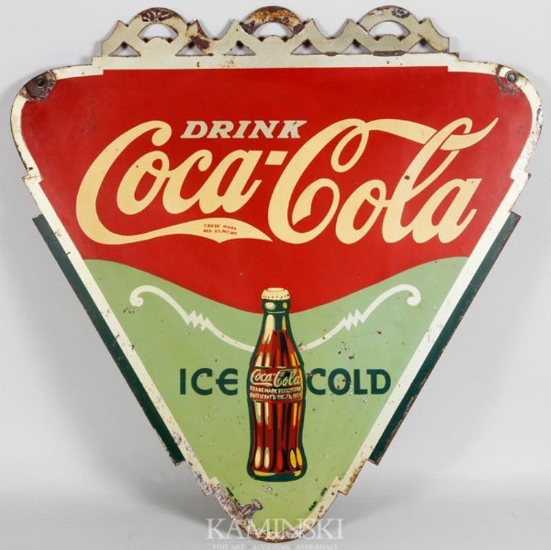 1934 Coca-Cola Cardboard sign Value & Price Guide