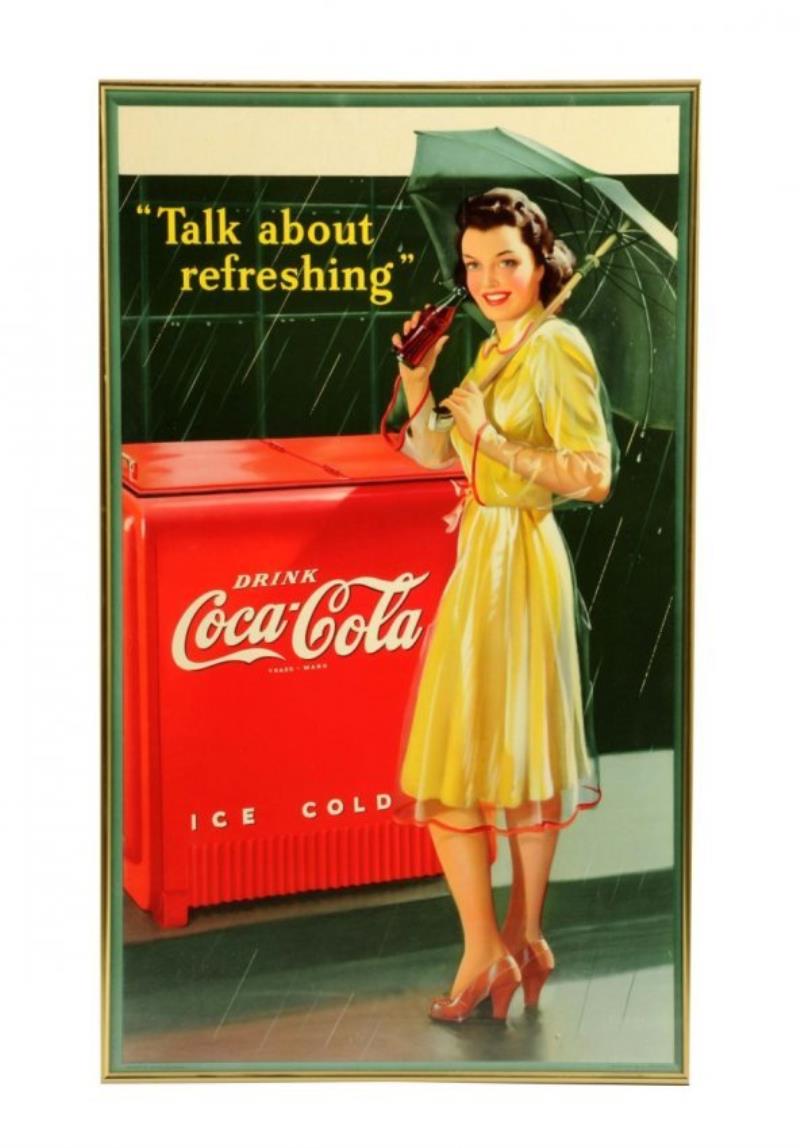1942 Coca Cola Cardboard Advertising Sign Value & Price Guide