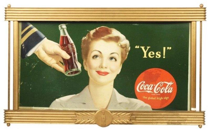 Framed Cardboard Coca-Cola Poster Value & Price Guide