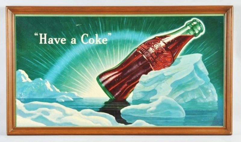 Cardboard Coca-Cola Horizontal Poster with Bottle Value & Price Guide