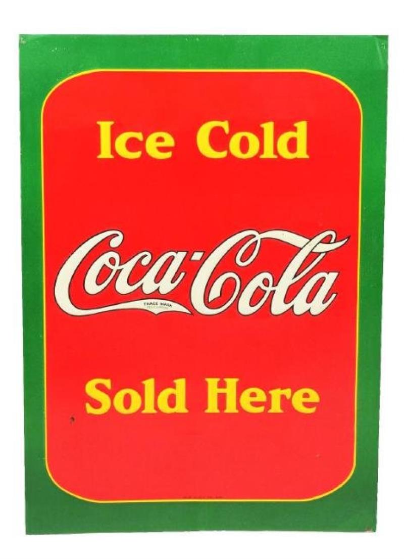 1933 Ice Cold Coca-Cola Sign Value & Price Guide