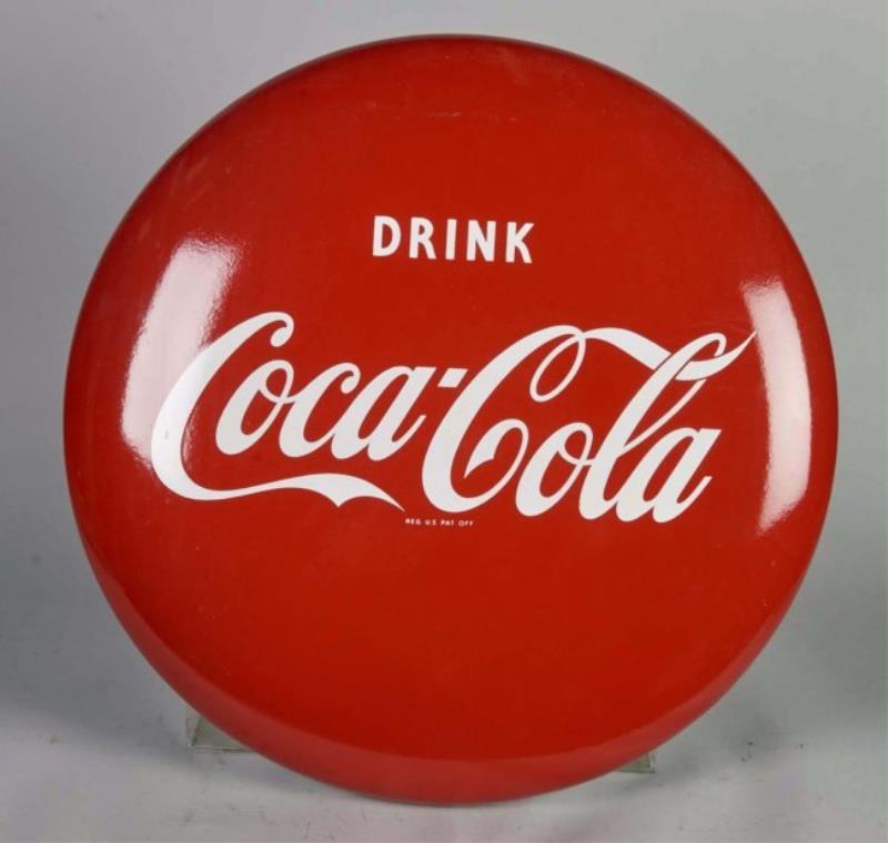 Drink Coca Cola Round Disc Icon Tin Sign Value & Price Guide