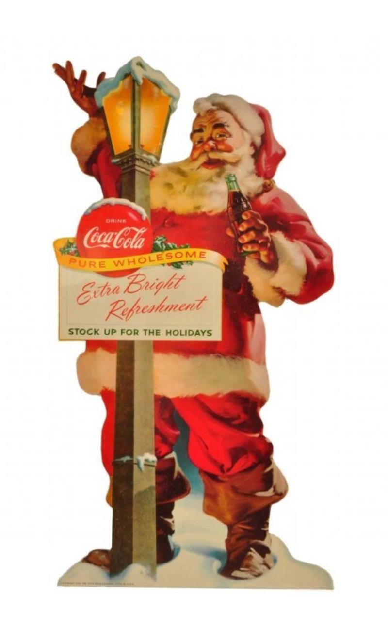 1955 Small Coca - Cola Santa Easel Back Value & Price Guide