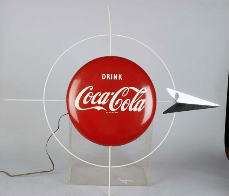 1950's Coca-Cola tin disc sign Value & Price Guide