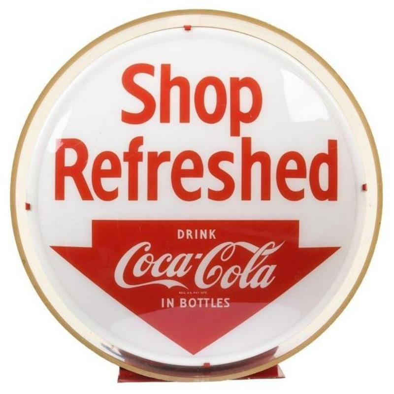 Coca-Cola Shop Refreshed Cardboard Advertising Sign Value & Price Guide