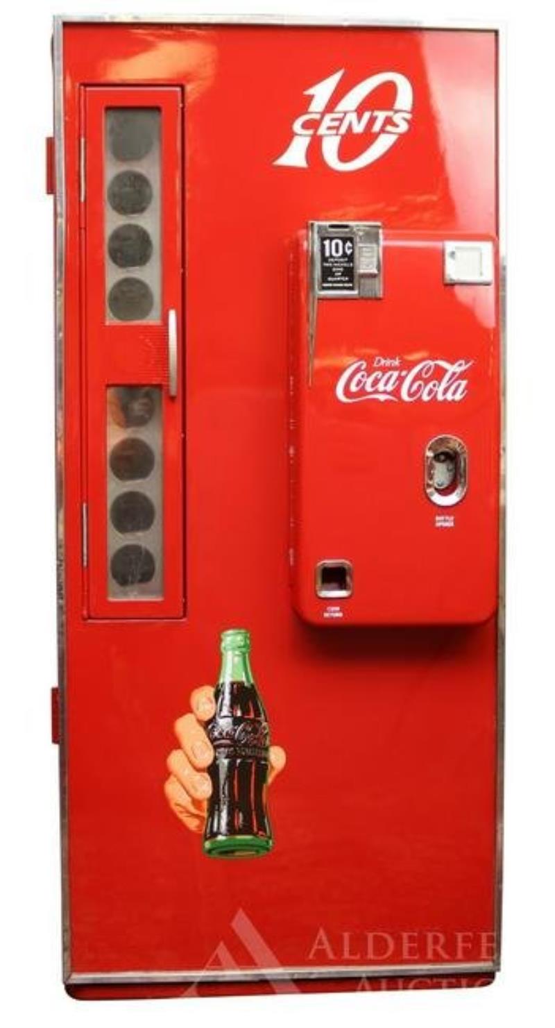 Coca-Cola machine, Vendolator 27 "Mailbox" on orig Value & Price Guide