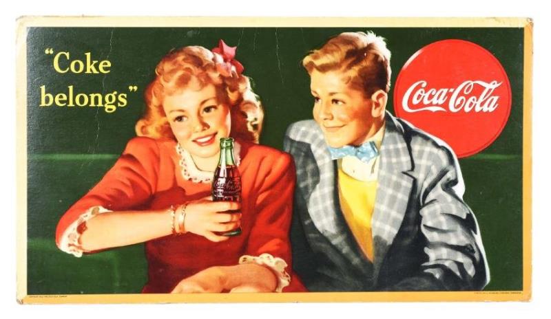 1944 Coca-Cola Cardboard Advertising Sign Value & Price Guide