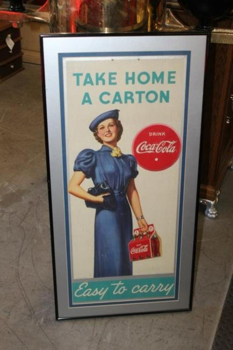 BEAUTIFUL 1937 COCA-COLA CARDBOARD SIGN Value & Price Guide