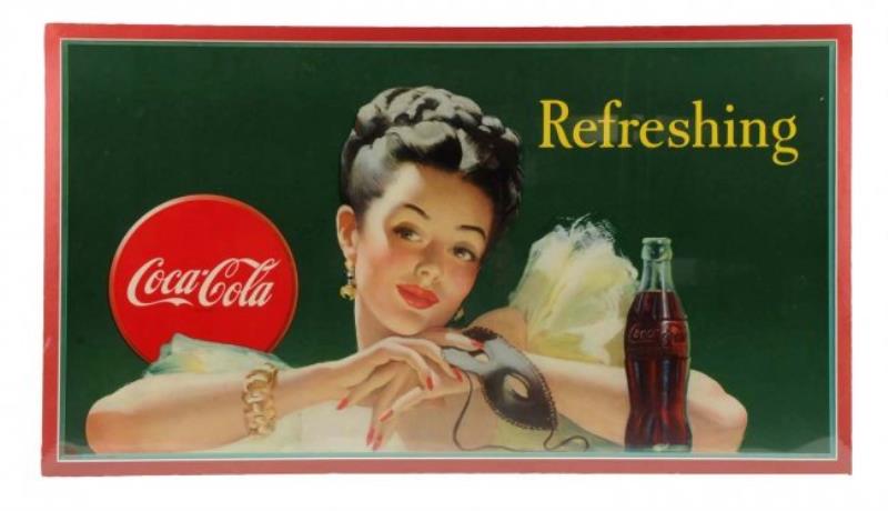 1946 Cardboard Coca-Cola So Refreshing Sign Value & Price Guide