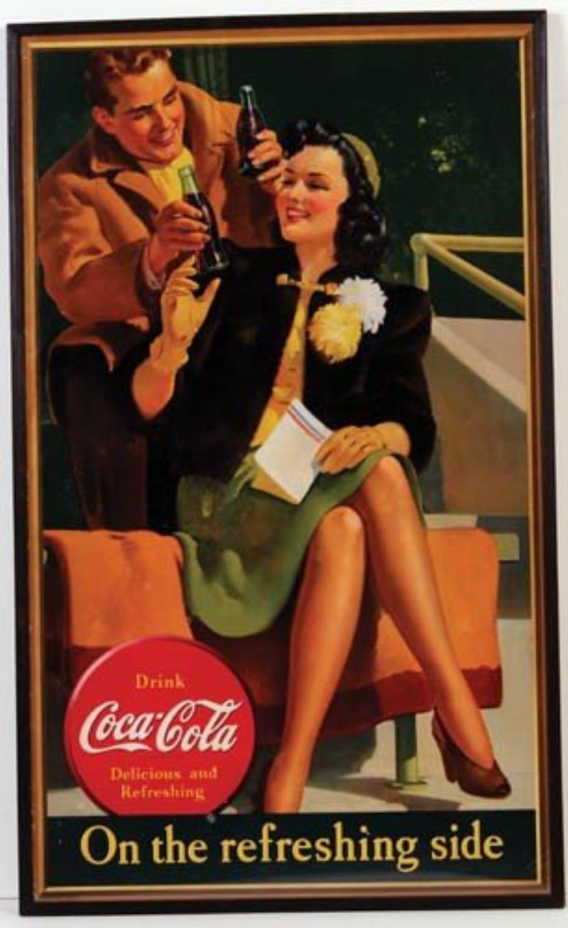 1941 COCA-COLA CARDBOARD SIGN Value & Price Guide