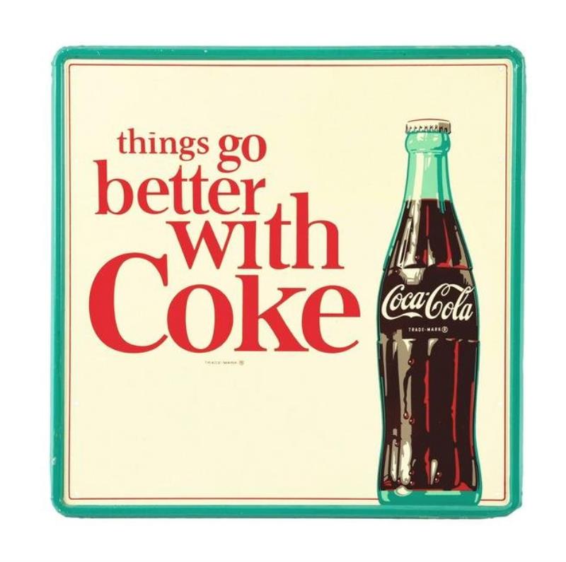 Coca Cola "Here's a Coke for You" Self Framed Sign Value & Price Guide