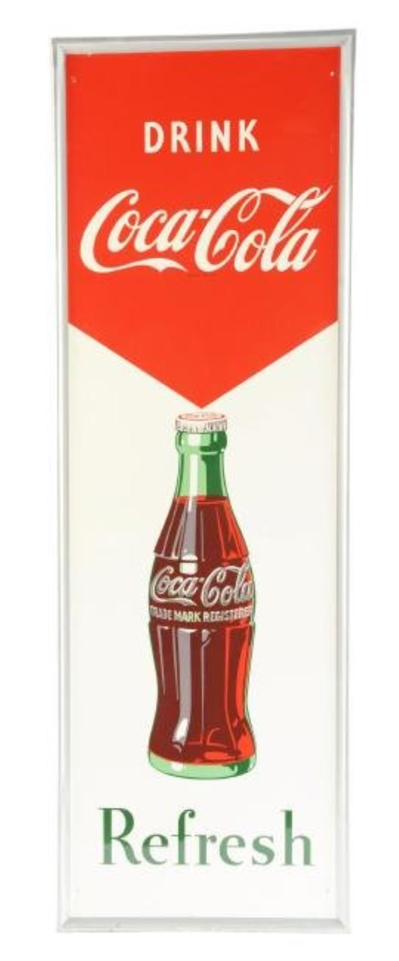Self-Framed Tin Coca - Cola Refreshment Area Value & Price Guide