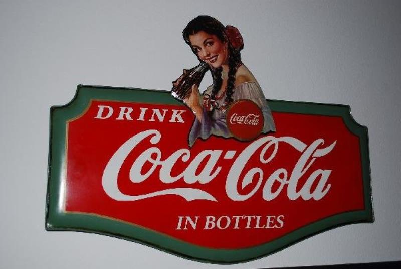 Most Rare 1950's Mexican Coca - Cola Tin Sign Value & Price Guide